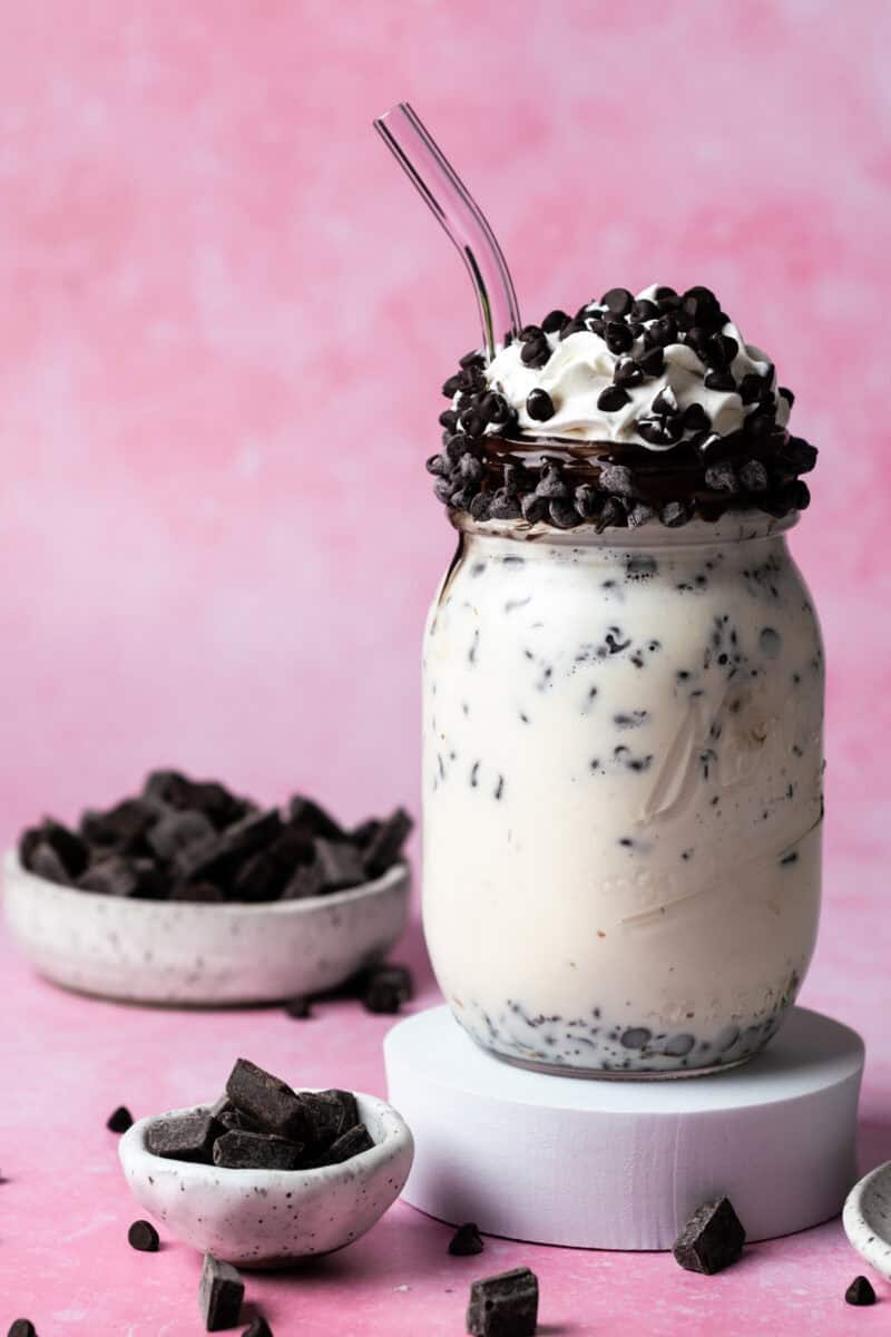 Chocolate Chip Milkshake - No Heat Needed