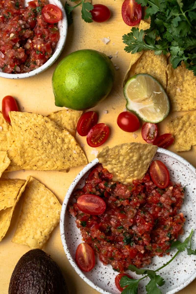Cherry Tomato Salsa - No Heat Needed