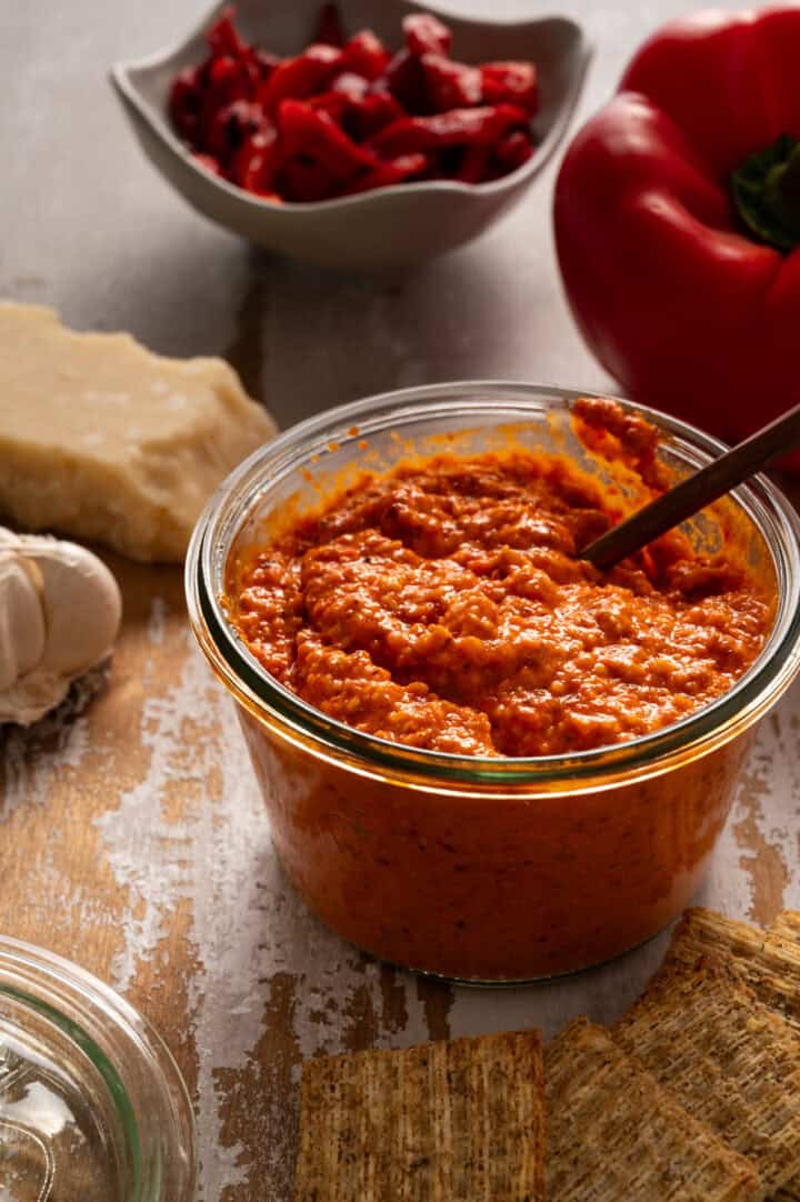 Roasted Red Pepper Pesto - No Heat Needed